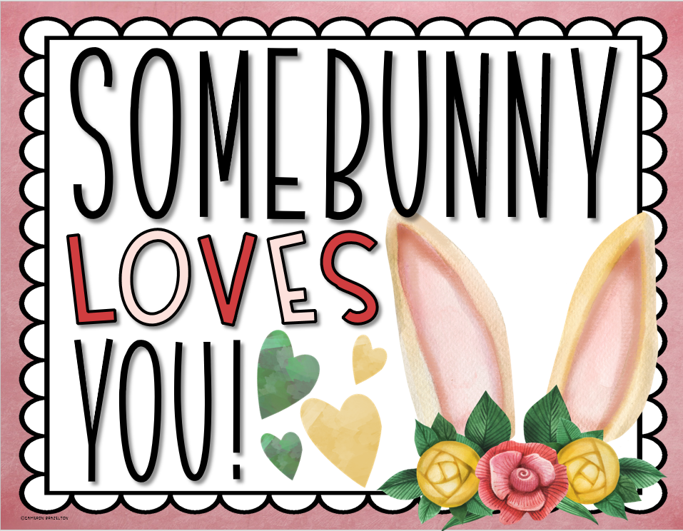 Easter Bunny Spring Door Display Bulletin Board Decoration EDITABLE ...