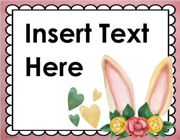 Easter Bunny Spring Door Display Bulletin Board Decoration EDITABLE ...