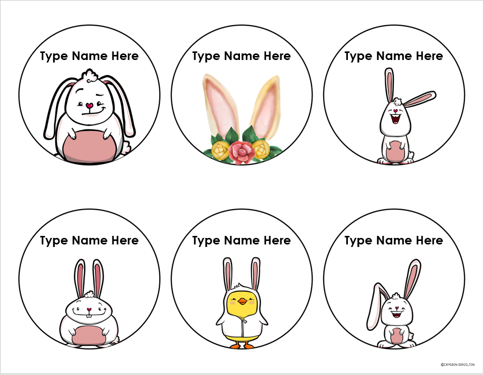 Easter Bunny Spring Door Display Bulletin Board Decoration EDITABLE ...