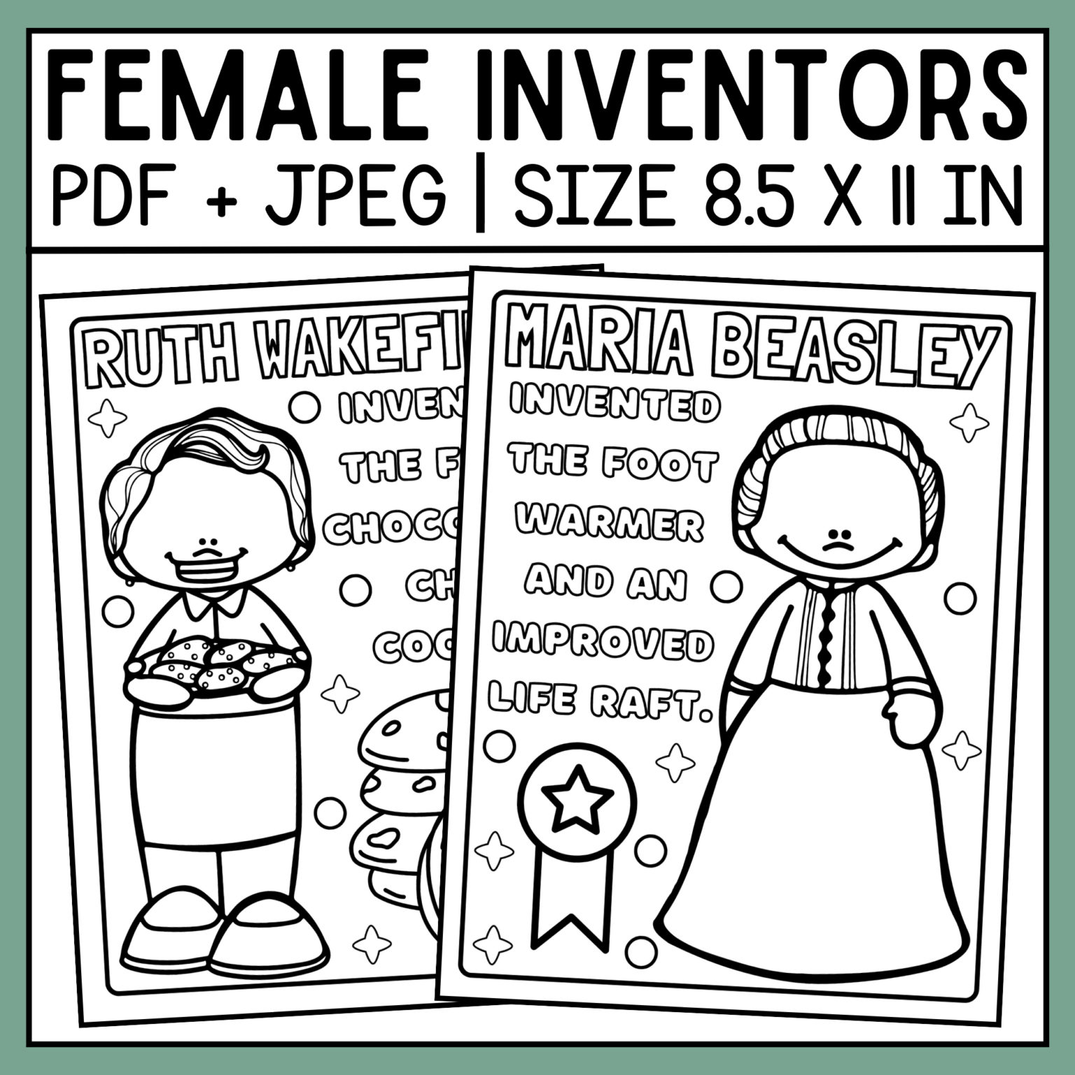 Female Inventors Coloring Pages | Women’s History Month Coloring Pages ...