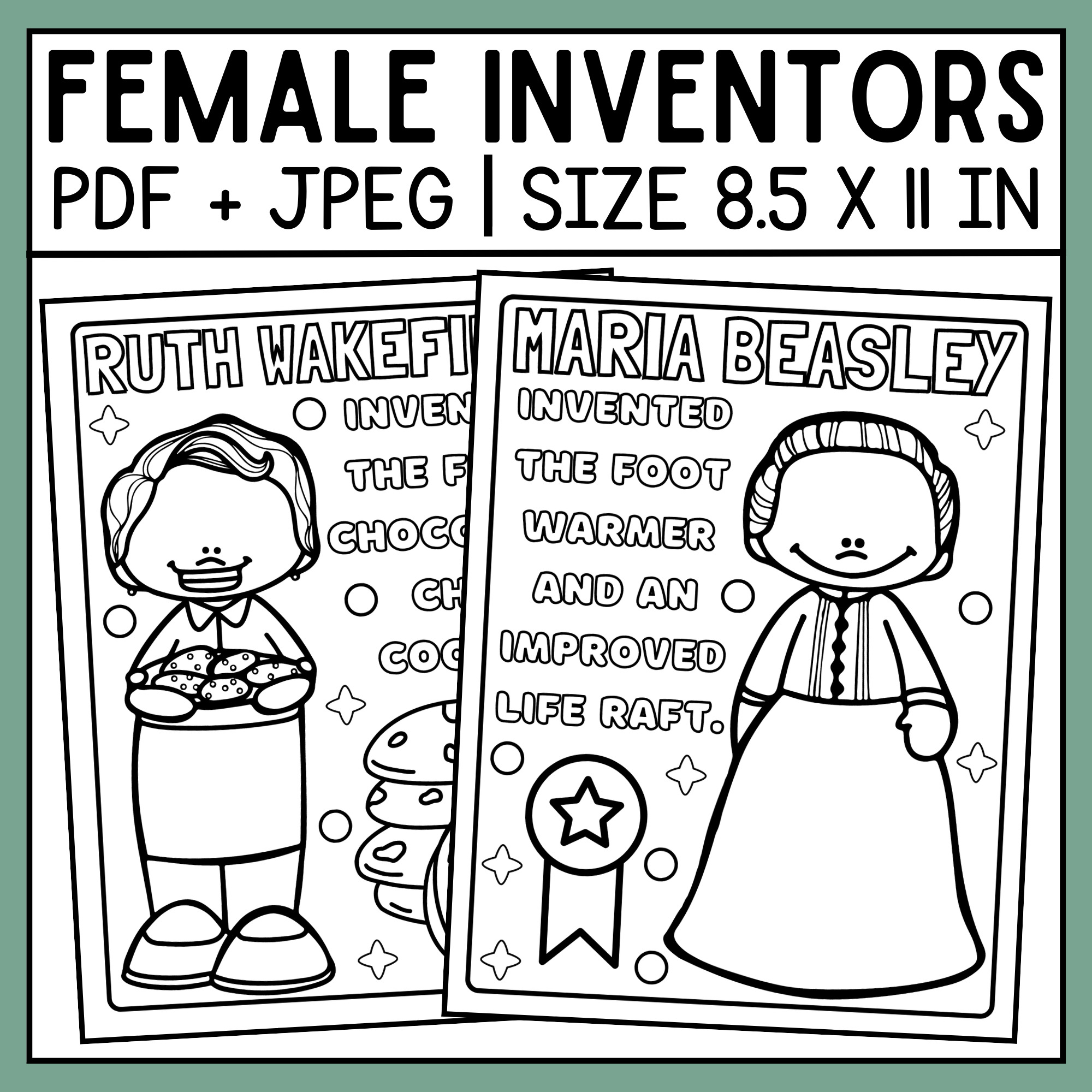 Female Inventors Coloring Pages | Women’s History Month Coloring Pages ...