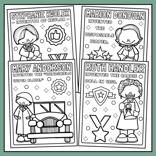 Female Inventors Coloring Pages | Women’s History Month Coloring Pages ...