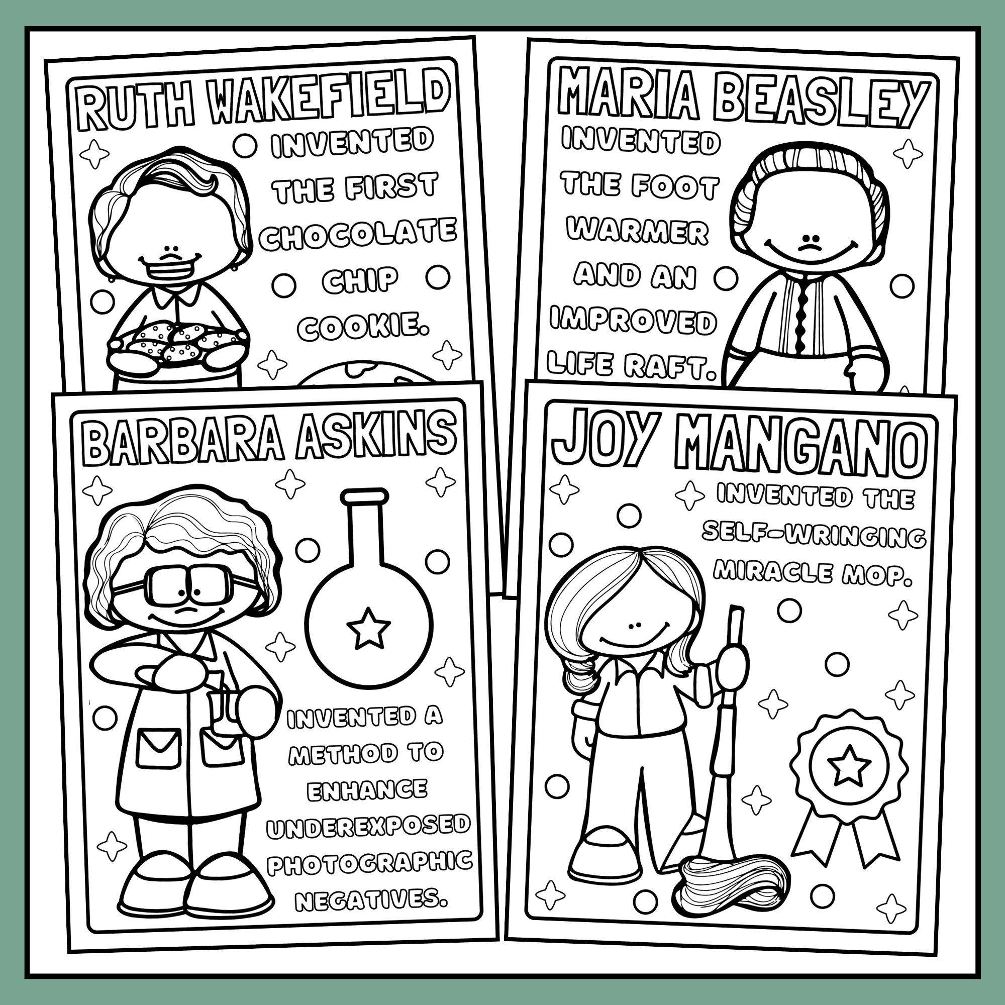 Female Inventors Coloring Pages | Women’s History Month Coloring Pages ...