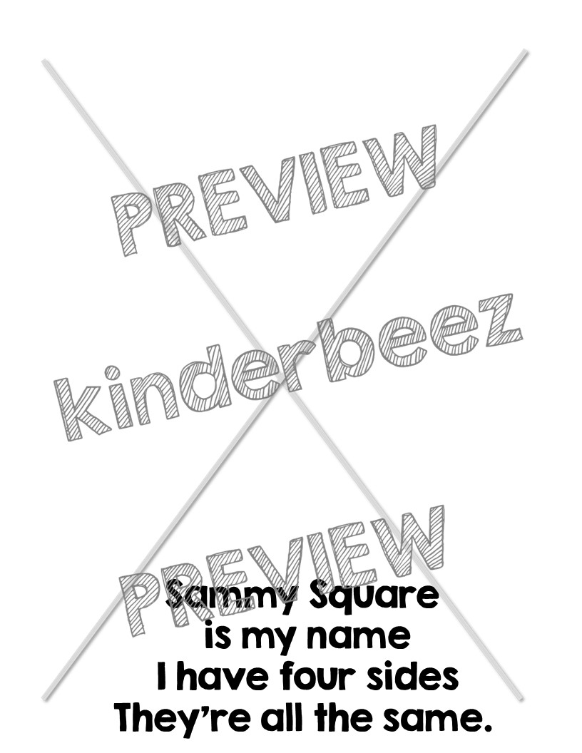 Square Craft, Square poem, Shape Craft | Made By Teachers