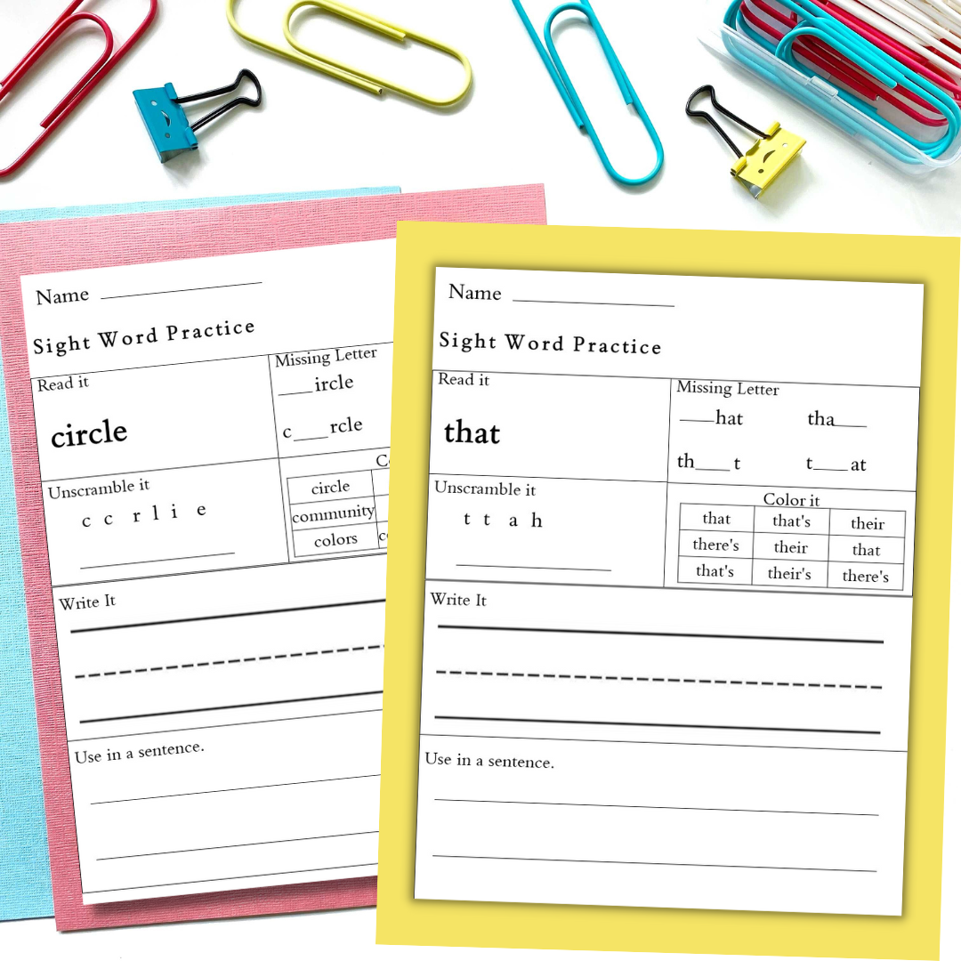 Sight Word Worksheets for 2nd Grade | Bundle | Made By Teachers