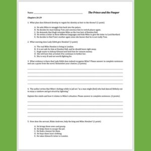 The Prince and the Pauper by Mark Twain: Study Guide & Assessments ...