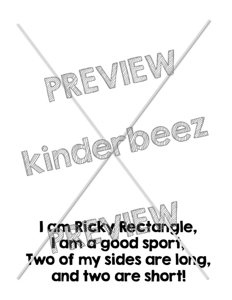 Rectangle Craft, Rectangle poem, Shape Craft | Made By Teachers