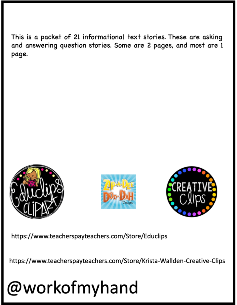 R.I.2.1 Asking and Answering Questions Informational | Made By Teachers