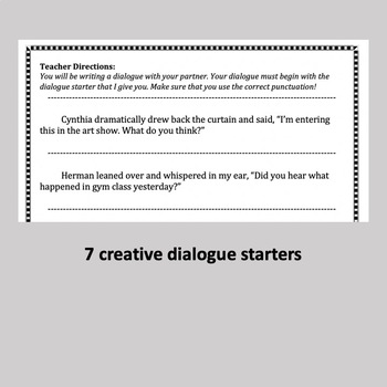 Quotation Marks Handout & Dialogue Starter Activity | Made By Teachers