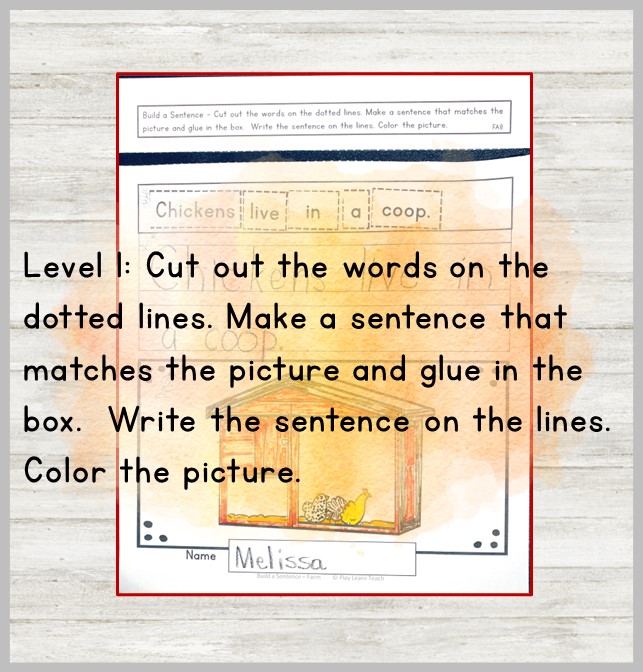 Sentence Writing | Farm Scrambled Sentences | Made By Teachers