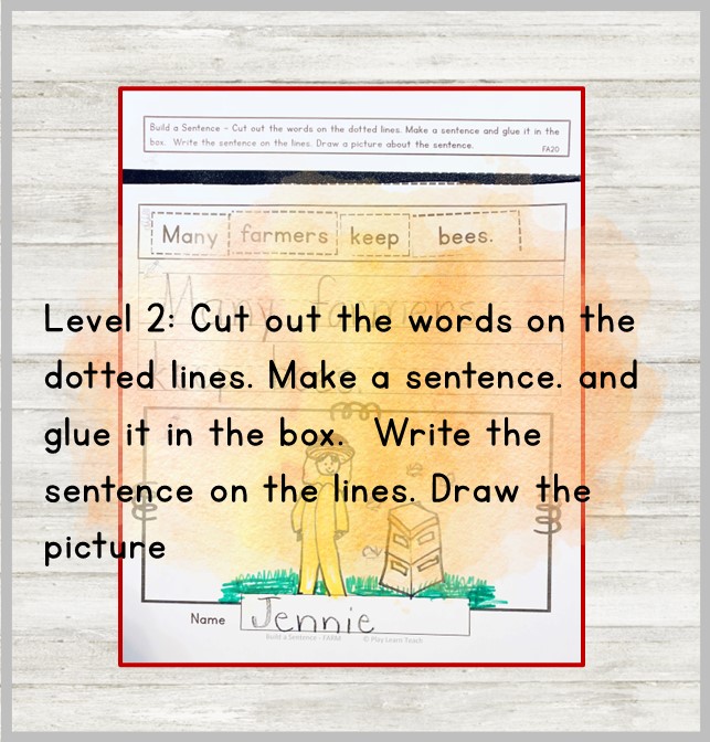 Sentence Writing | Farm Scrambled Sentences | Made By Teachers
