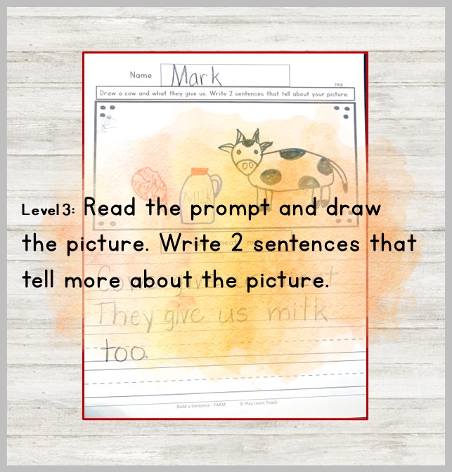 Sentence Writing | Farm Scrambled Sentences | Made By Teachers