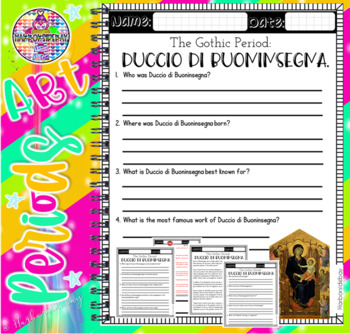 Reading Comprehension | Duccio di Buoninsegna Worksheets | Gothic Art ...