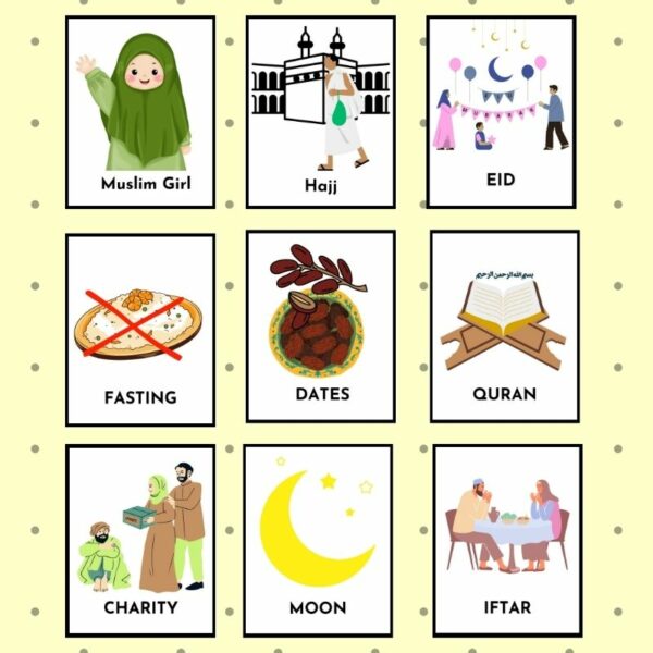 Ramadan Flashcards / Printable Flashcards / Montessori Ramadan Activity ...