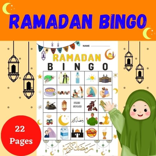 Ramadan Bingo Board Cards Game / Ramadan BINGO Holidays Around The ...