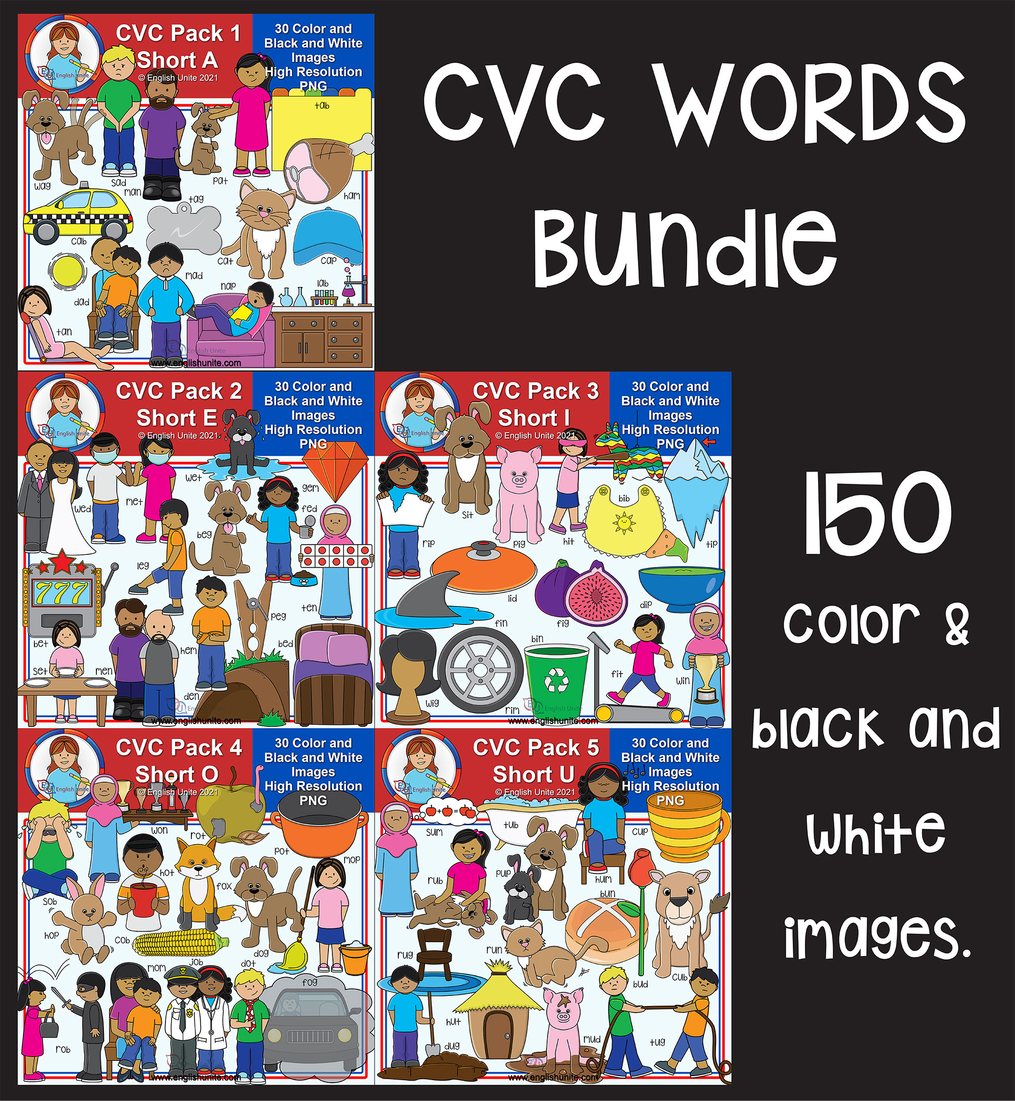 Clip Art - CVC Words Bundle | Made By Teachers