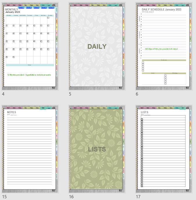 2023 Digital and Printable Planner - Days, Weeks, Months, Year | Made ...