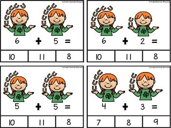 St. Patrick's Day Addition Clip Cards (Addition to 20) | Made By Teachers