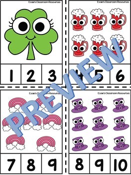 St Patrick's Day Counting Clip Cards | Made By Teachers