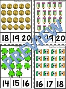 St Patrick's Day Counting Clip Cards | Made By Teachers