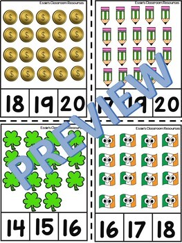 St Patrick's Day Counting Clip Cards | Made By Teachers