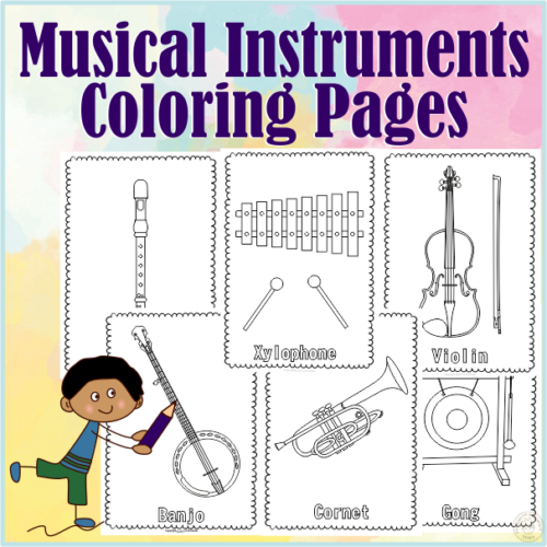 Musical Instruments Coloring Pages | Made By Teachers