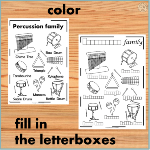 Instrument Families Coloring Pages | Made By Teachers
