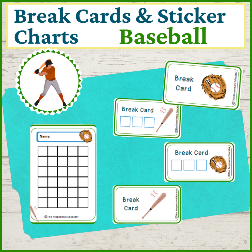 I Need a Break Card- Baseball | Made By Teachers