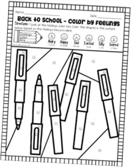 Back to School Color by Feeling Worksheets | Made By Teachers