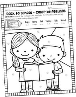 Back to School Color by Feeling Worksheets | Made By Teachers
