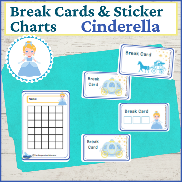 I Need a Break Card- Cinderella | Made By Teachers