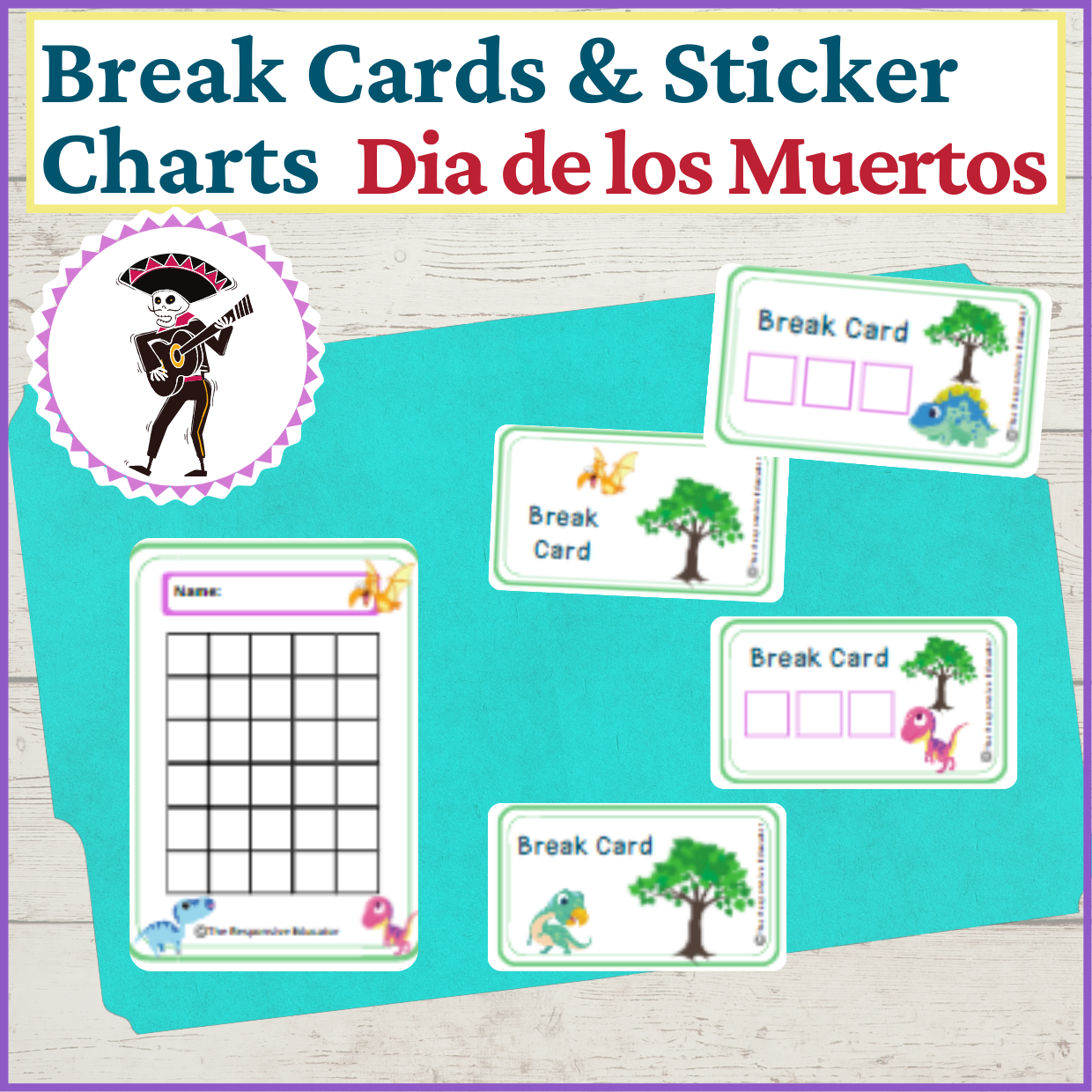 I Need a Break Card- Dia de los Muertos | Made By Teachers
