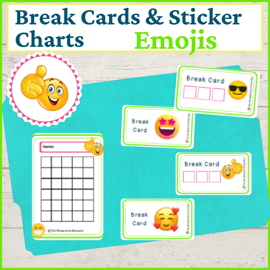 I Need a Break Card- Emojis | Made By Teachers