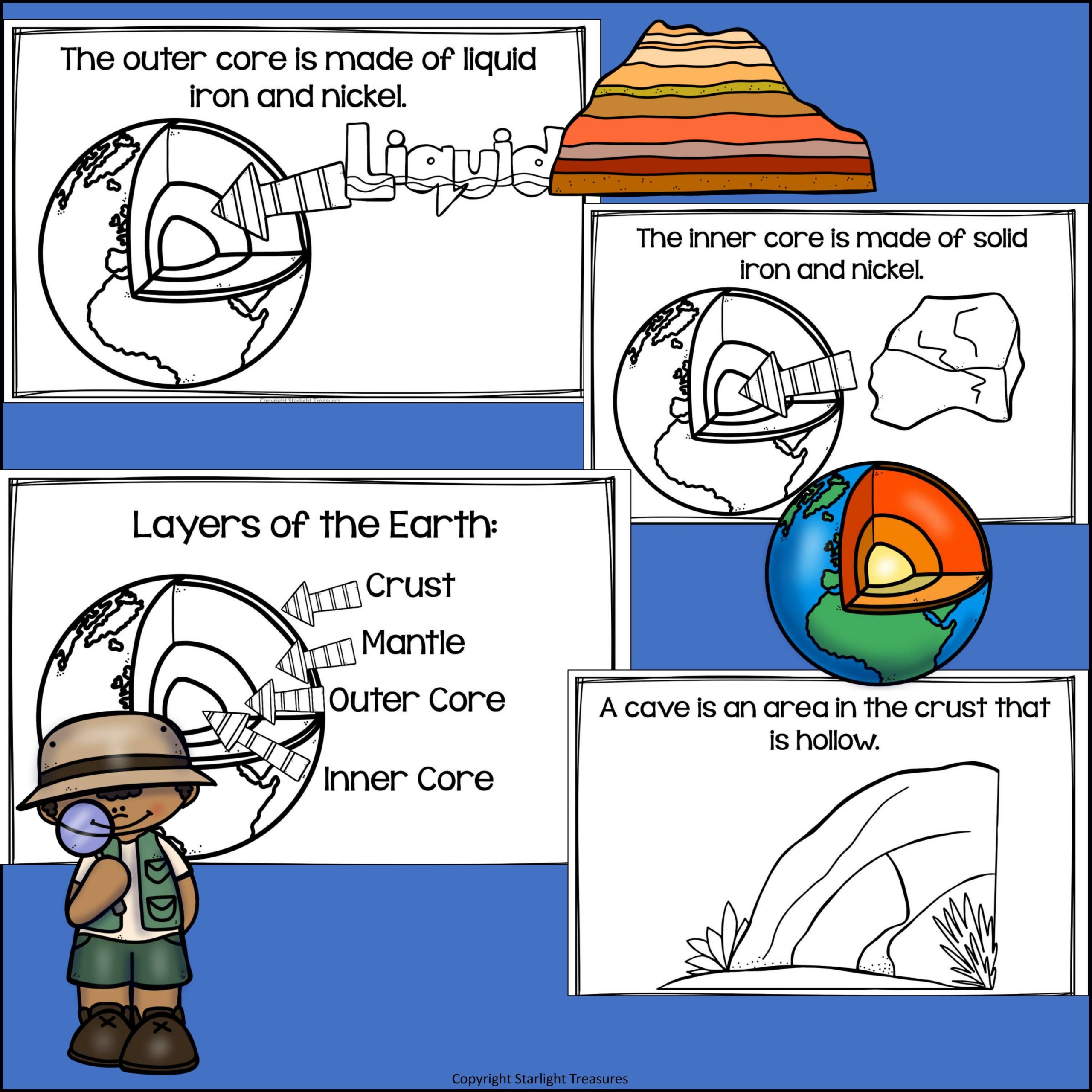 Layers of the Earth Mini Book for Early Readers: Geology | Made By Teachers