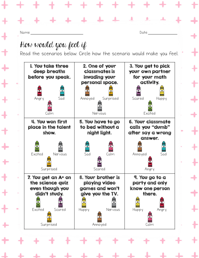 Back to School Emotions Activities, Games, Worksheets | Made By Teachers