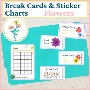 I Need a Break Card- Flowers | Made By Teachers