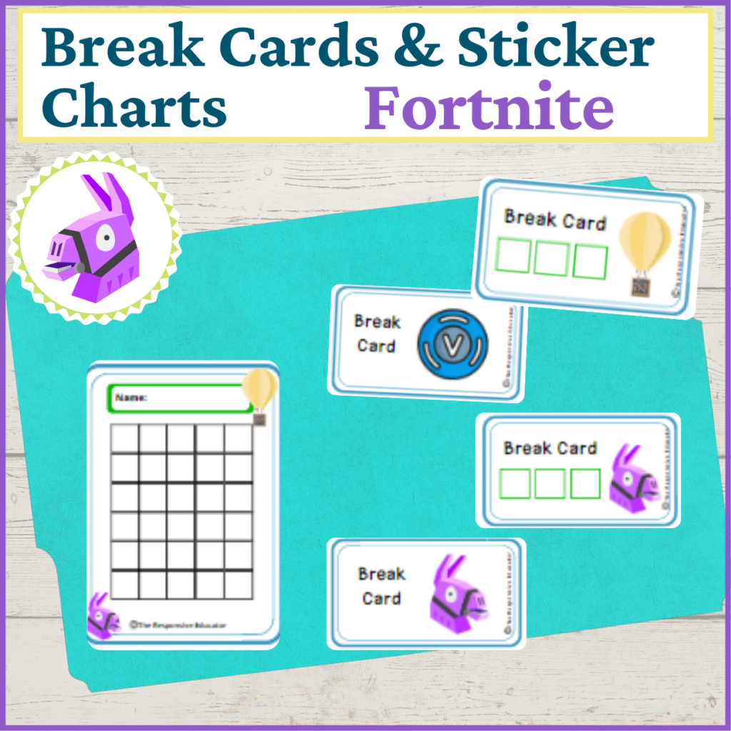 I Need a Break Card- Fortnite | Made By Teachers