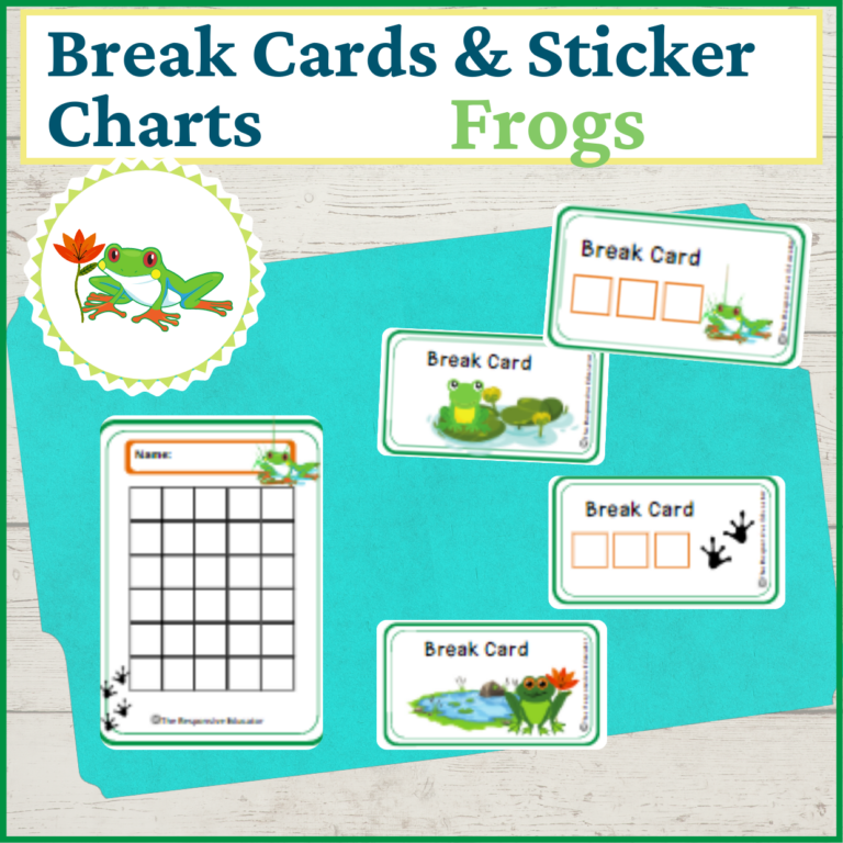 I Need a Break Card- Frogs | Made By Teachers