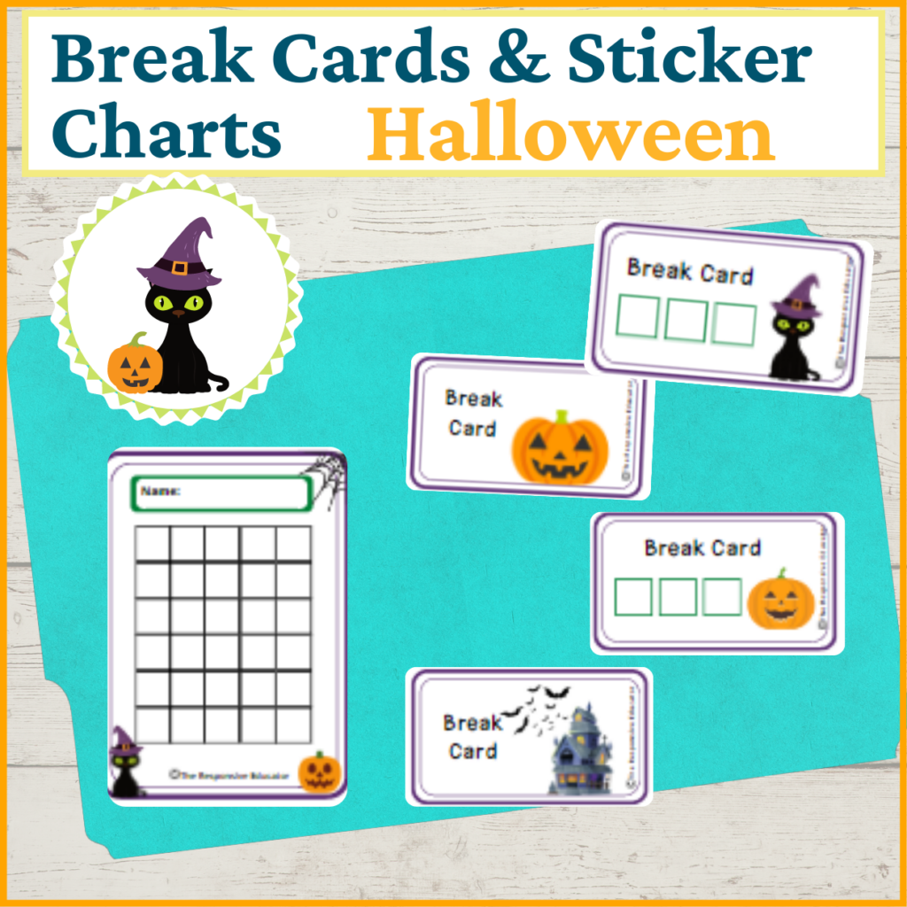 I Need a Break Card- Halloween | Made By Teachers