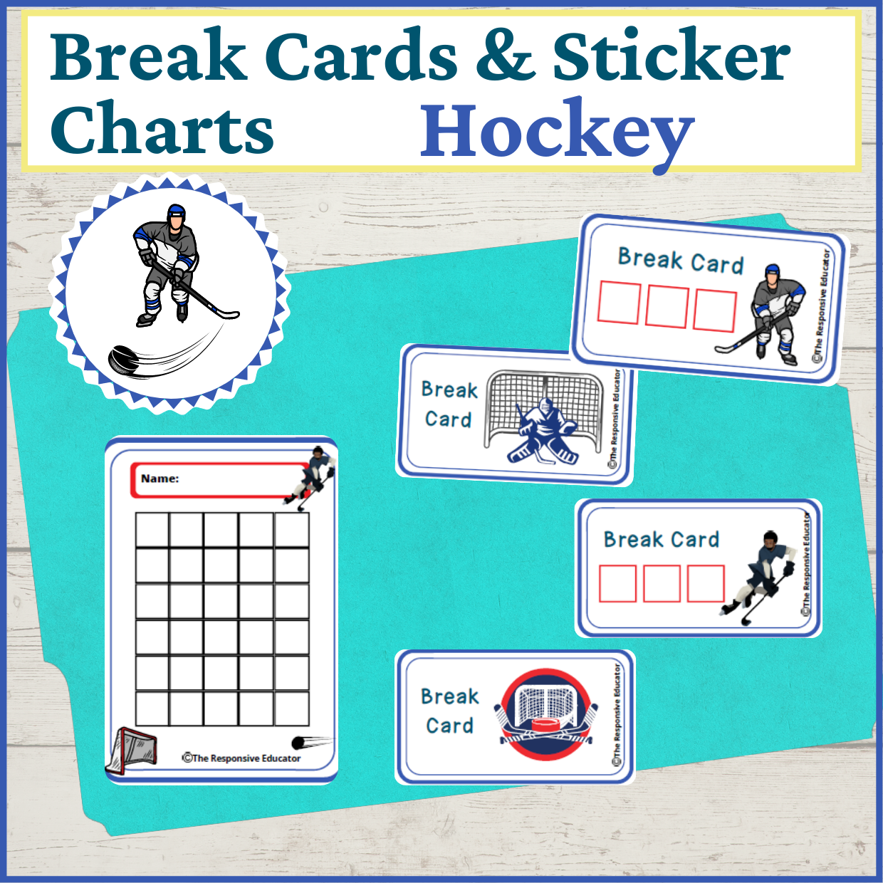 I Need a Break Card- Hockey | Made By Teachers