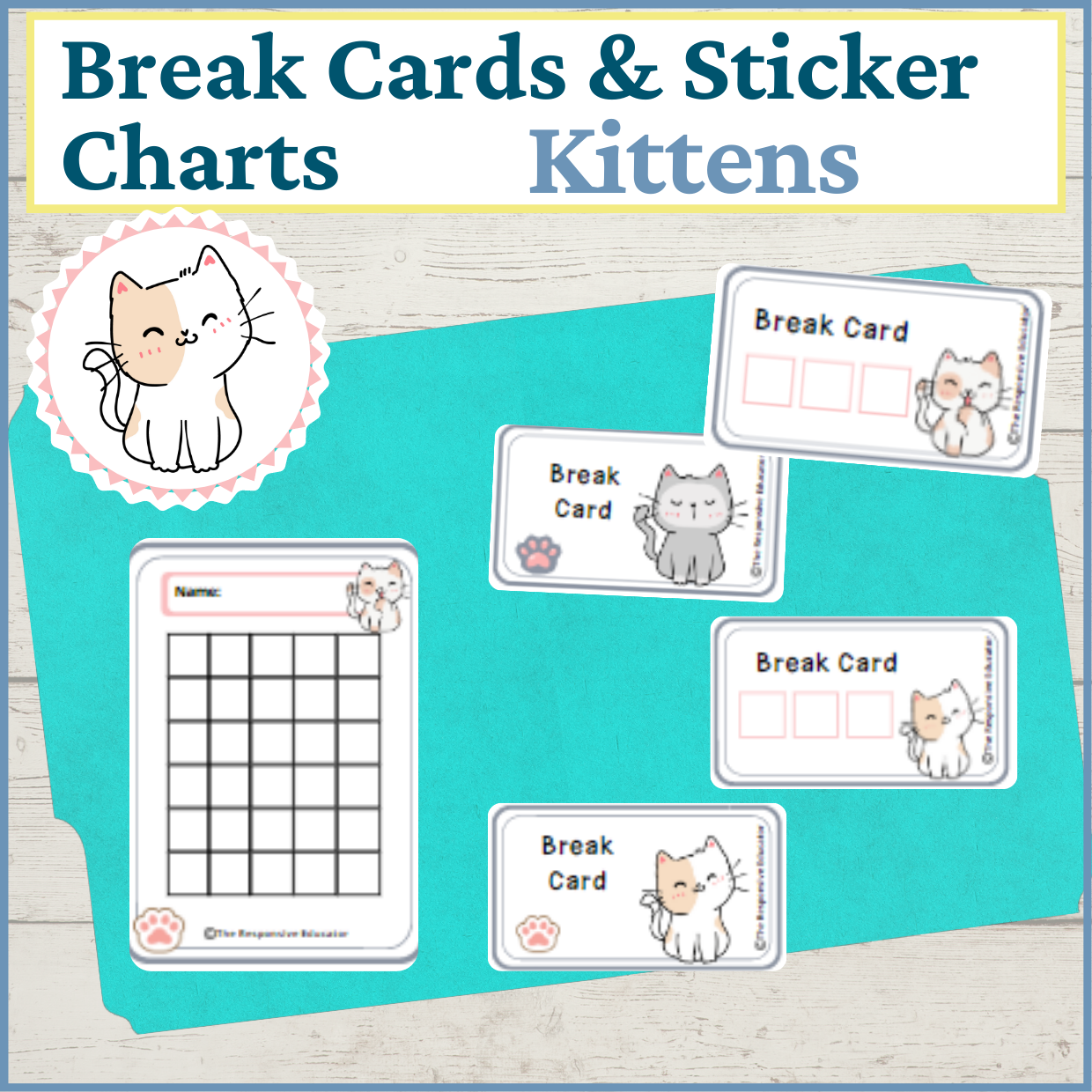 I Need a Break Card- Kittens | Made By Teachers