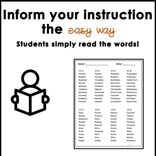 Multisyllabic Word Lists - Progress Monitoring - Baseline Decoding ...