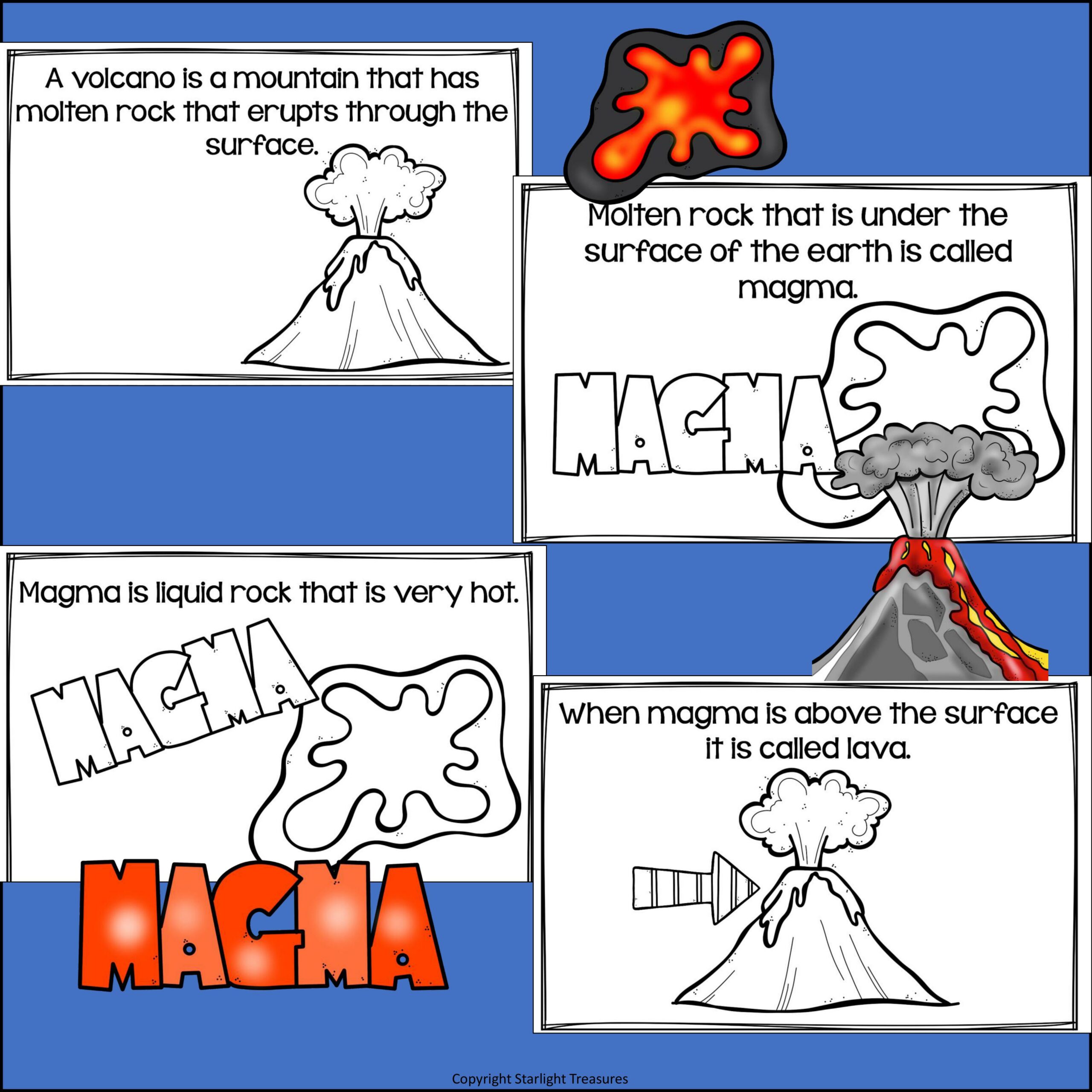 Volcanoes Mini Book for Early Readers | Made By Teachers