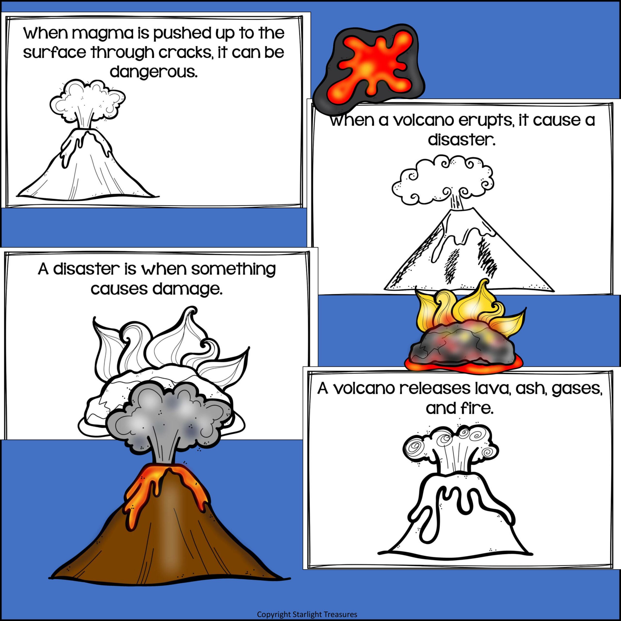 Volcanoes Mini Book for Early Readers | Made By Teachers