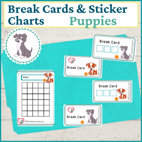 I Need a Break Card- Puppies | Made By Teachers