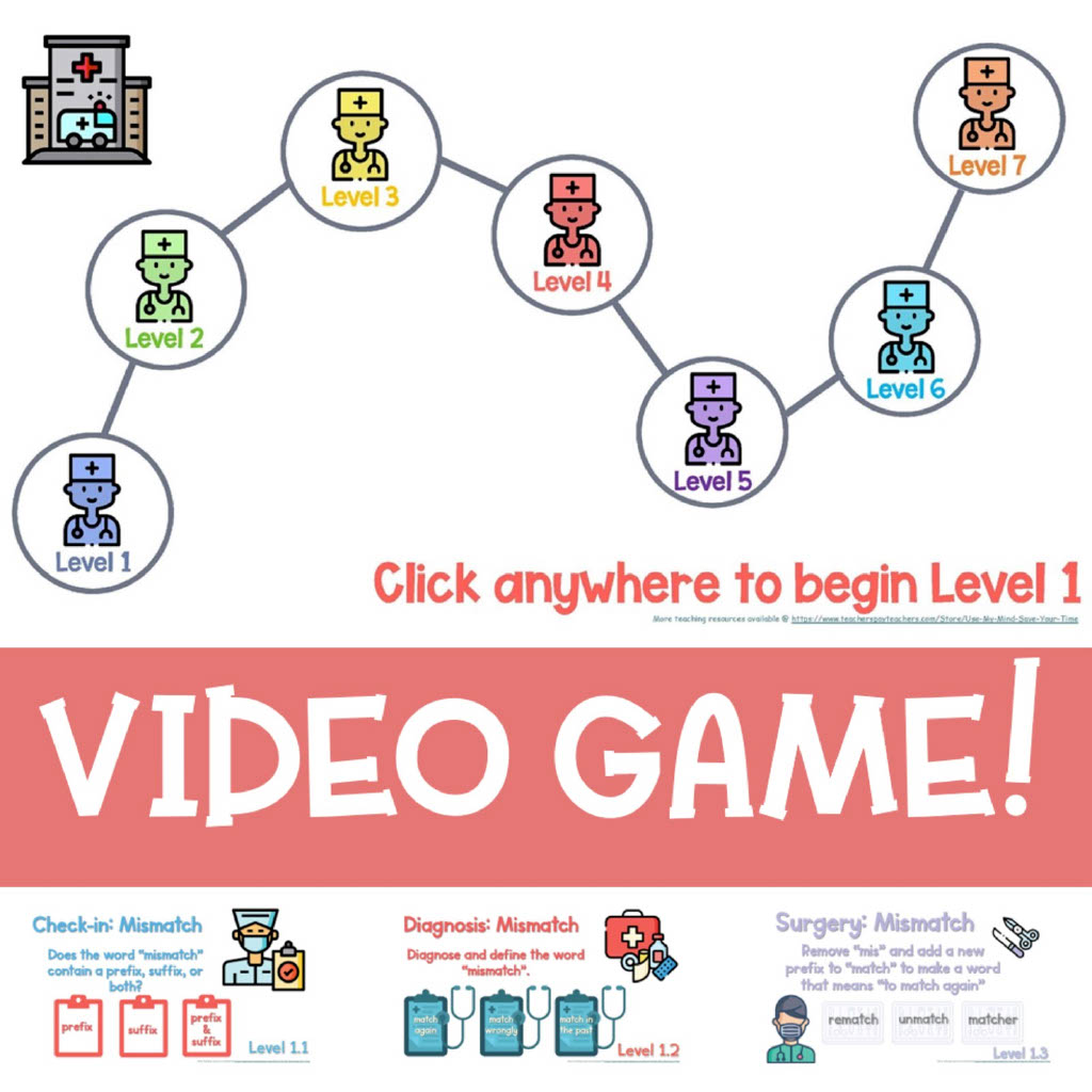 Decoding Multisyllabic Words with Prefixes Suffixes Games 3rd 4th 5th ...