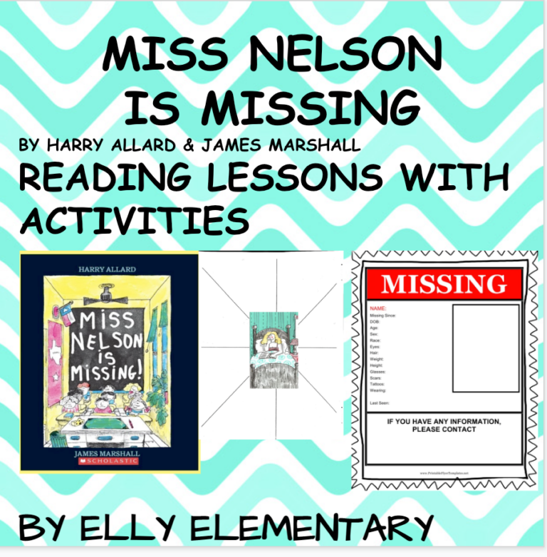 MISS NELSON IS MISSING: READING LESSONS, SUB PLANS & EXTENSION ...