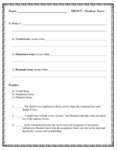 Irony PowerPoint w/ Student Notes | Made By Teachers