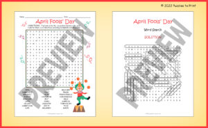 NO PREP APRIL FOOLS' DAY Word Search Puzzle Worksheet Activity | Made ...