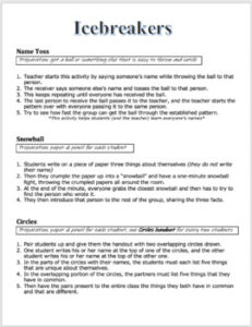 Icebreakers, Games, Teambuilding Activities, and Ethical Questions ...
